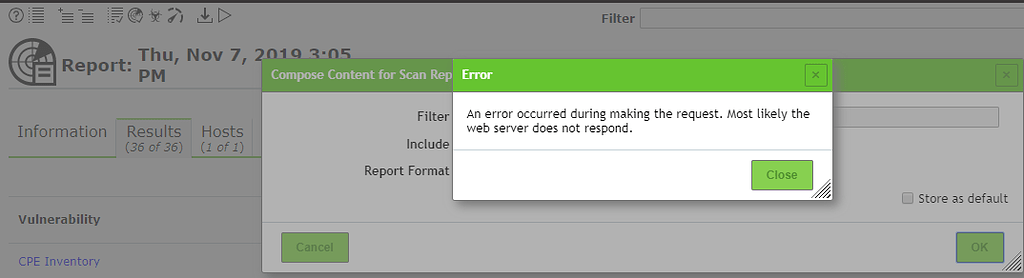 The scan is complete export report in PDF format is wrong - Greenbone Community Edition ...