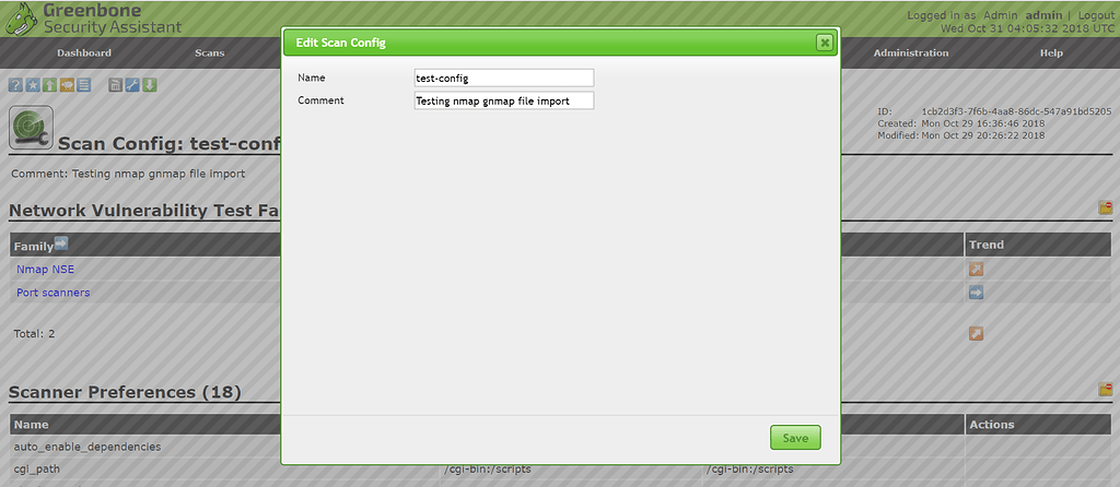 Not able to see Scan Config options via https over any browser - Greenbone Community Edition ...