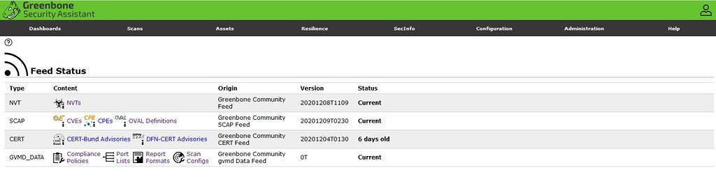 Feed Status "GVMD_DATA" = 0T - Greenbone Community Edition - Greenbone Community Forum