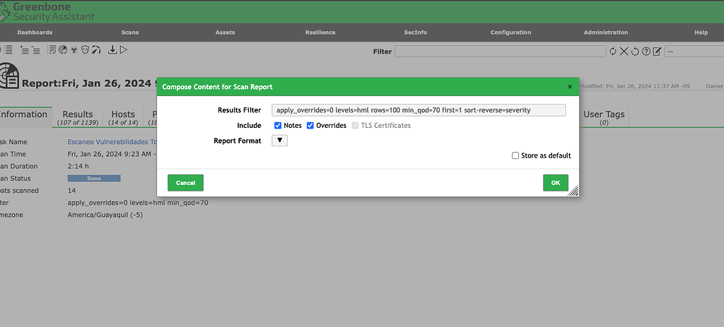 No options to download report from Report Format GCE container - Getting Started - Greenbone ...