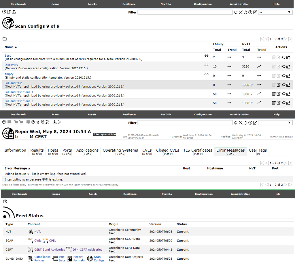 Scan config "Full and Fast" lost the Family VTs - Scanning / scan configuration - Greenbone ...